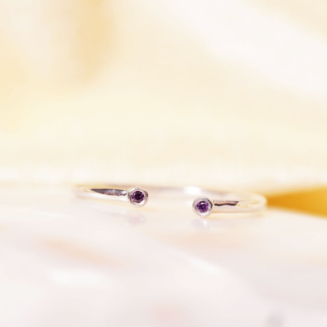 14k Gold Open Cuff Ring / Stackable Ring / Dainty Ring / | Etsy