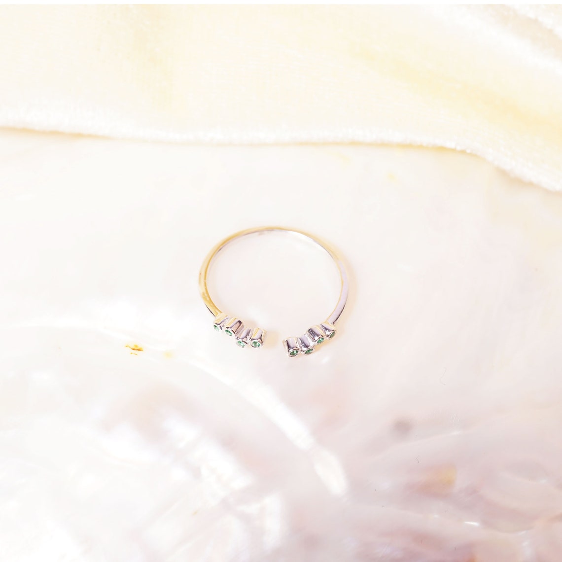 14k Gold Open Cuff Ring / Stackable Ring / Dainty Ring / | Etsy