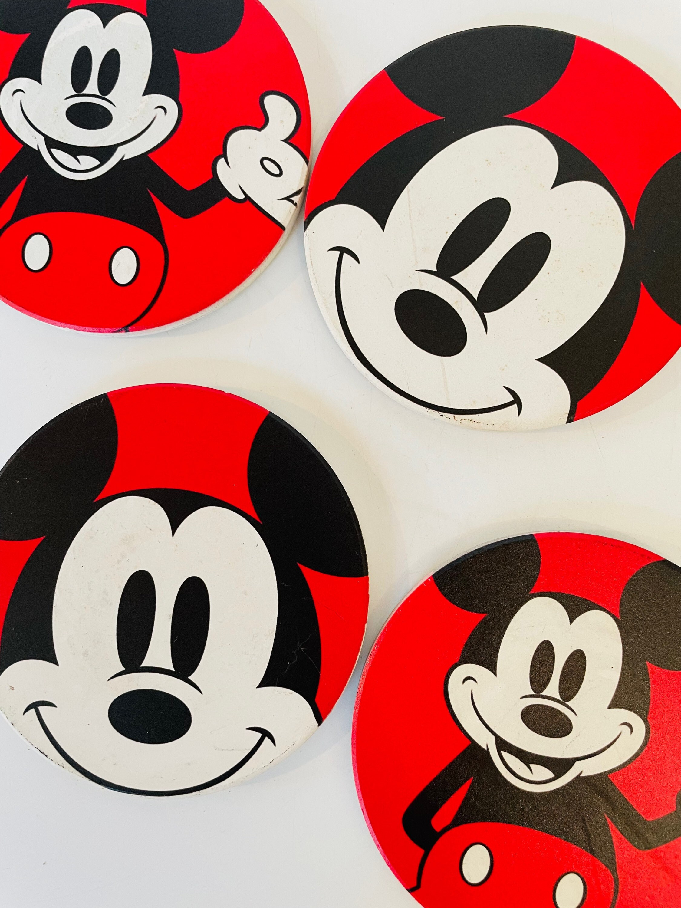 Vintage Mickey Mouse Disney Coasters / 4 Drink Coasters - Etsy