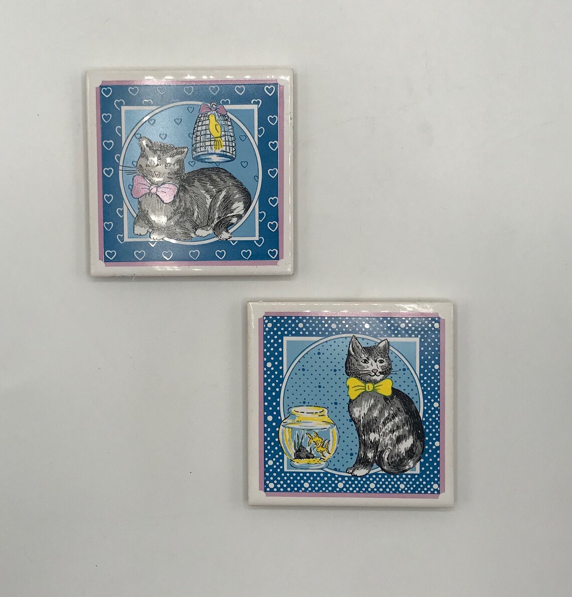 Vintage Kitty Cat Kitchen Tiles / Retro Cathay Decorative Tiles - Etsy