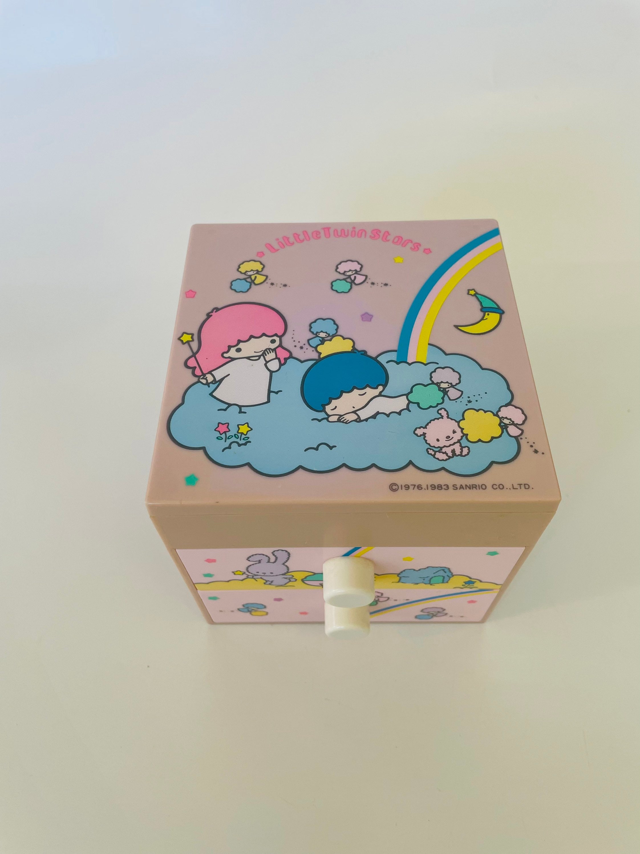 Vintage Sanrio Co "little Twin Stars" Jewelry Box / Rare Pink Sanrio ...