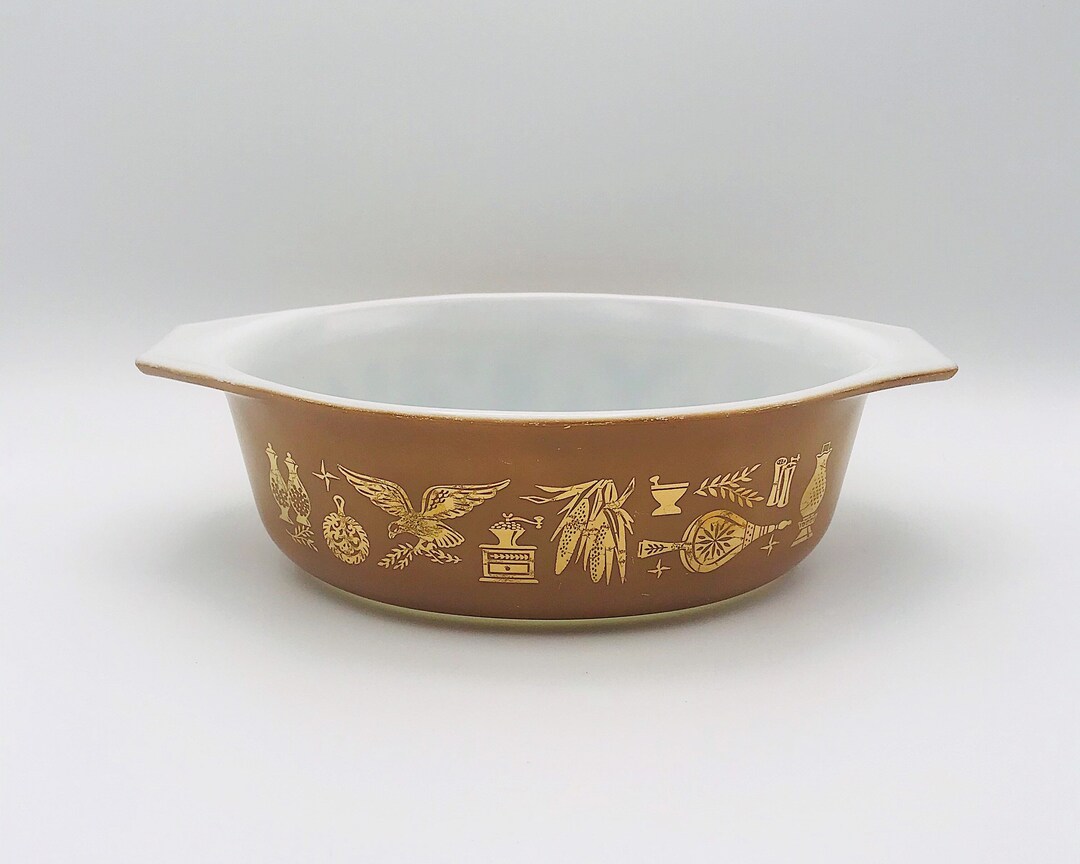 Vintage Pyrex Bowl Brown Americana Cinderella Mixing Bowl - Etsy