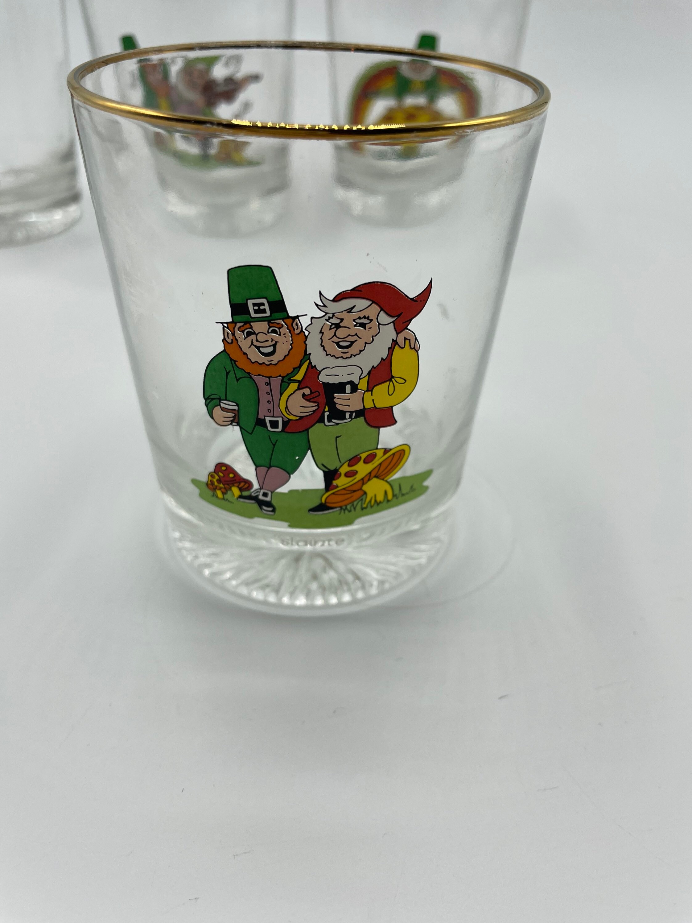 Vintage Irish Whiskey Glass Set / Leprechaun Glass / St Patricks Day ...