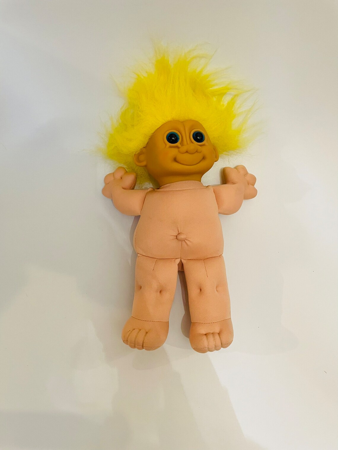 Vintage Large Plush Troll / Yellow Hair Russ Troll Doll - Etsy