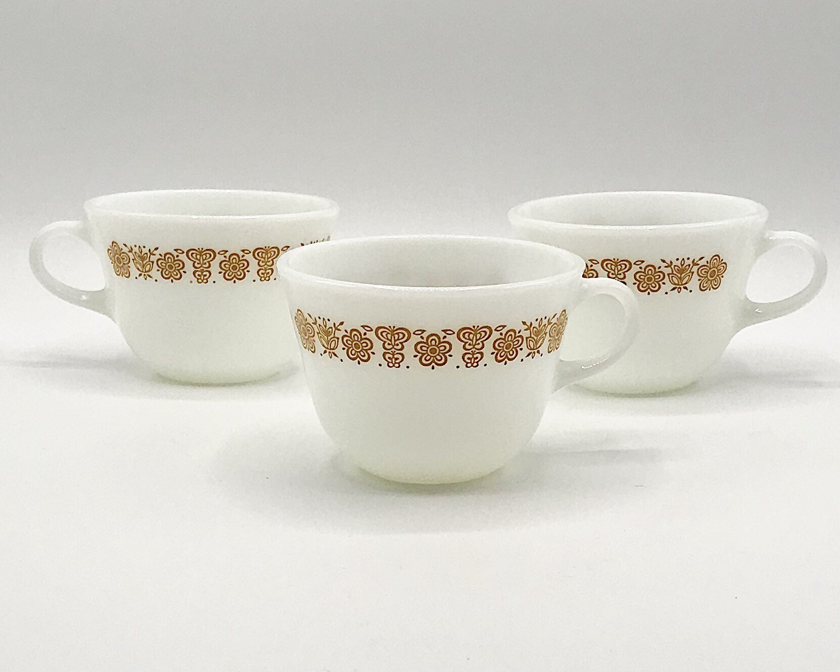 Vintage Butterfly Gold Pyrex Mug Set / 3 Pyrex Mugs - Etsy Australia