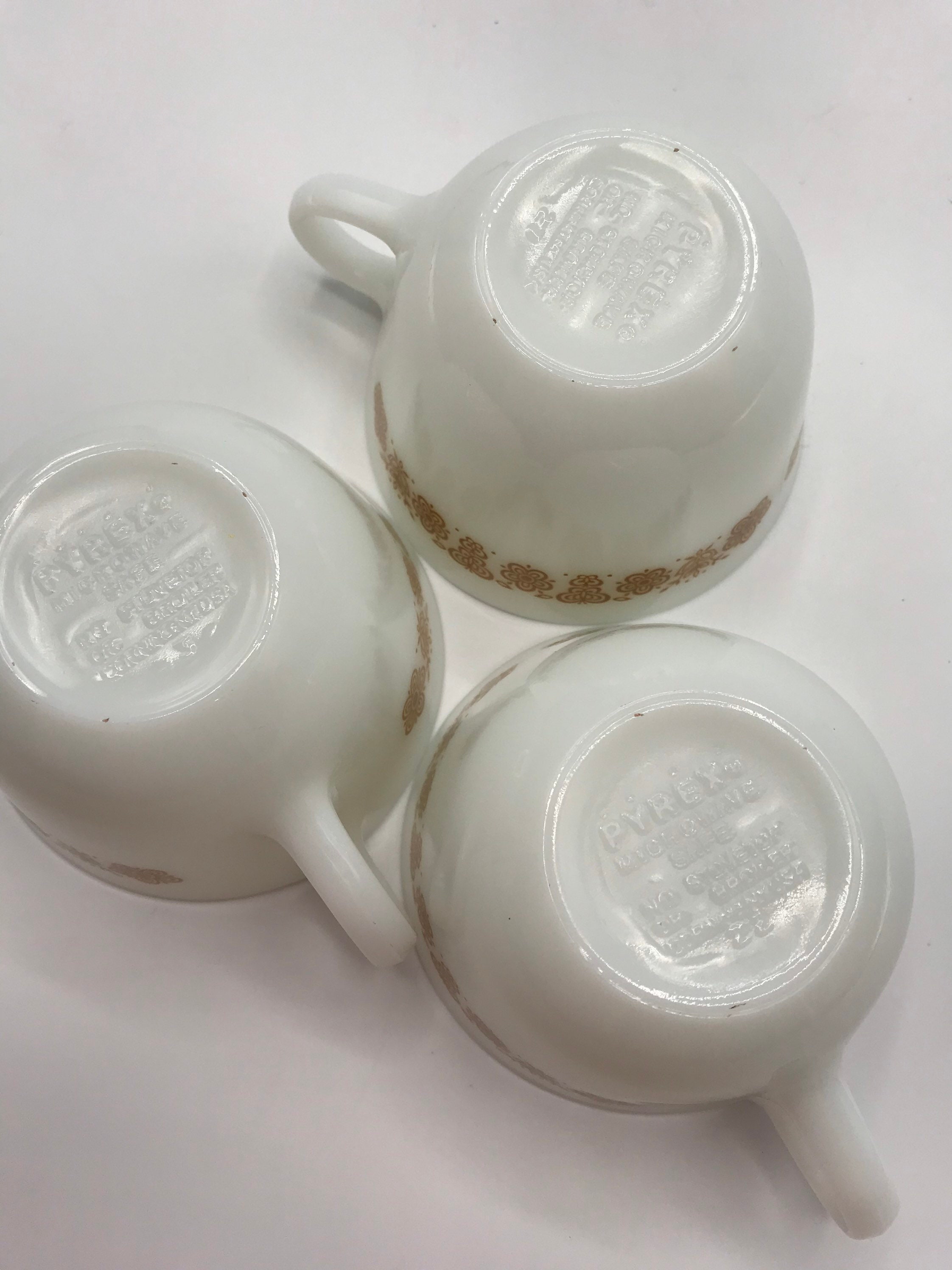 Vintage Butterfly Gold Pyrex Mug Set / 3 Pyrex Mugs - Etsy Australia