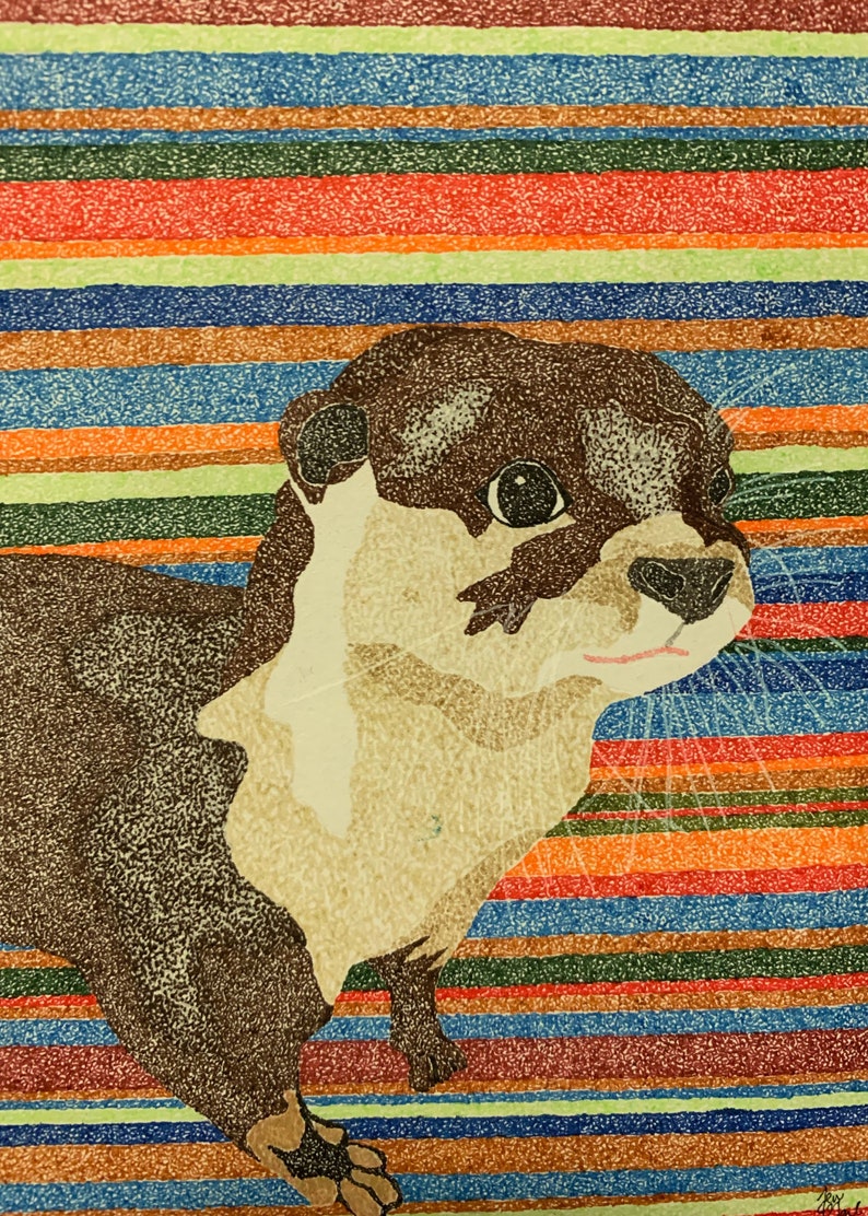 CUSTOM Pet Print Pointillism Animals Pen Drawing Hand-drawn Drawing ...