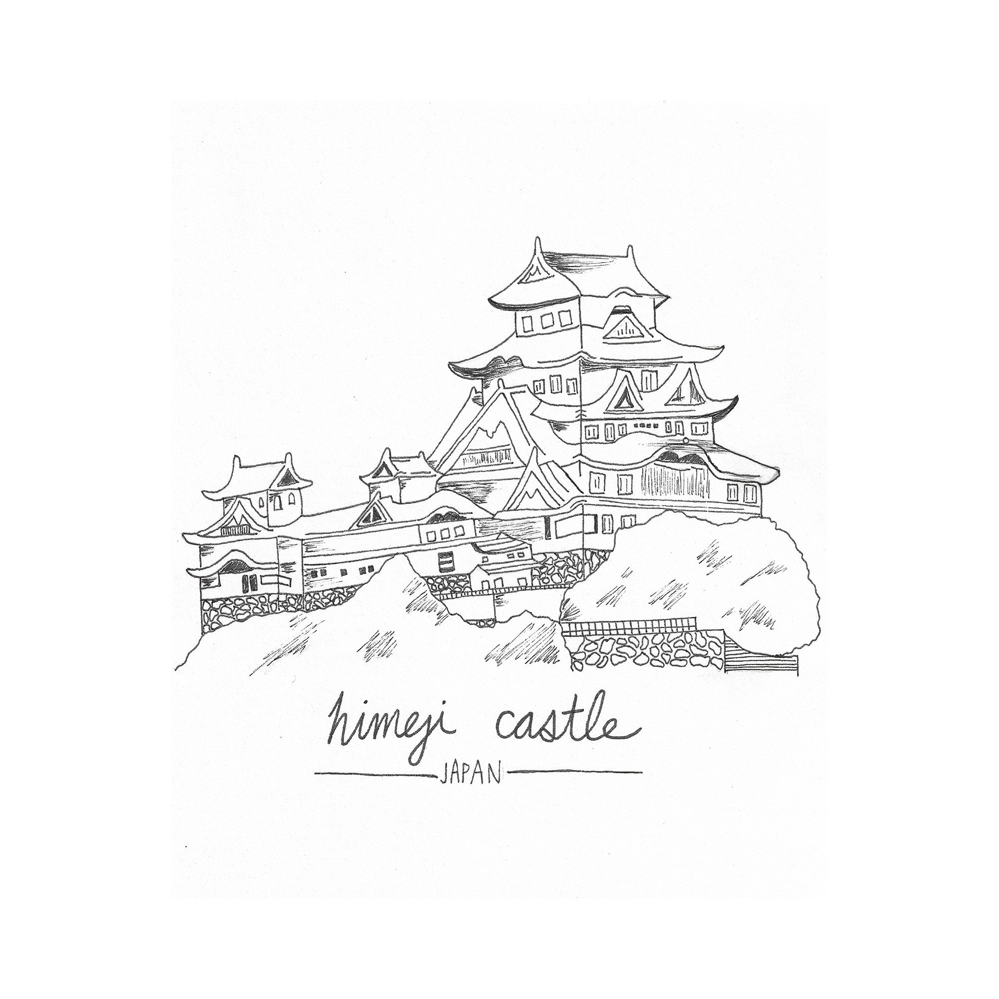 Himeji Castle Print Buildings Architecture Architecture - Etsy