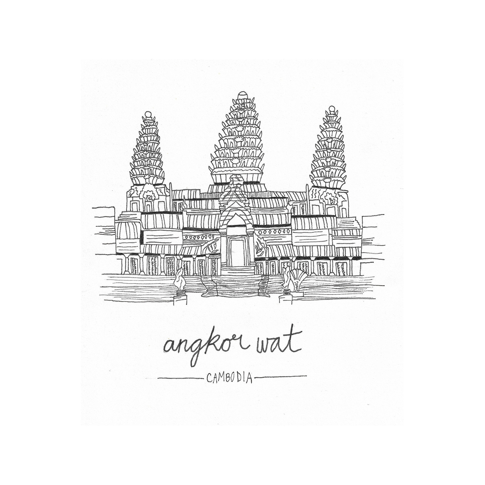 Angkor Wat Print Buildings Architecture Architecture Art - Etsy