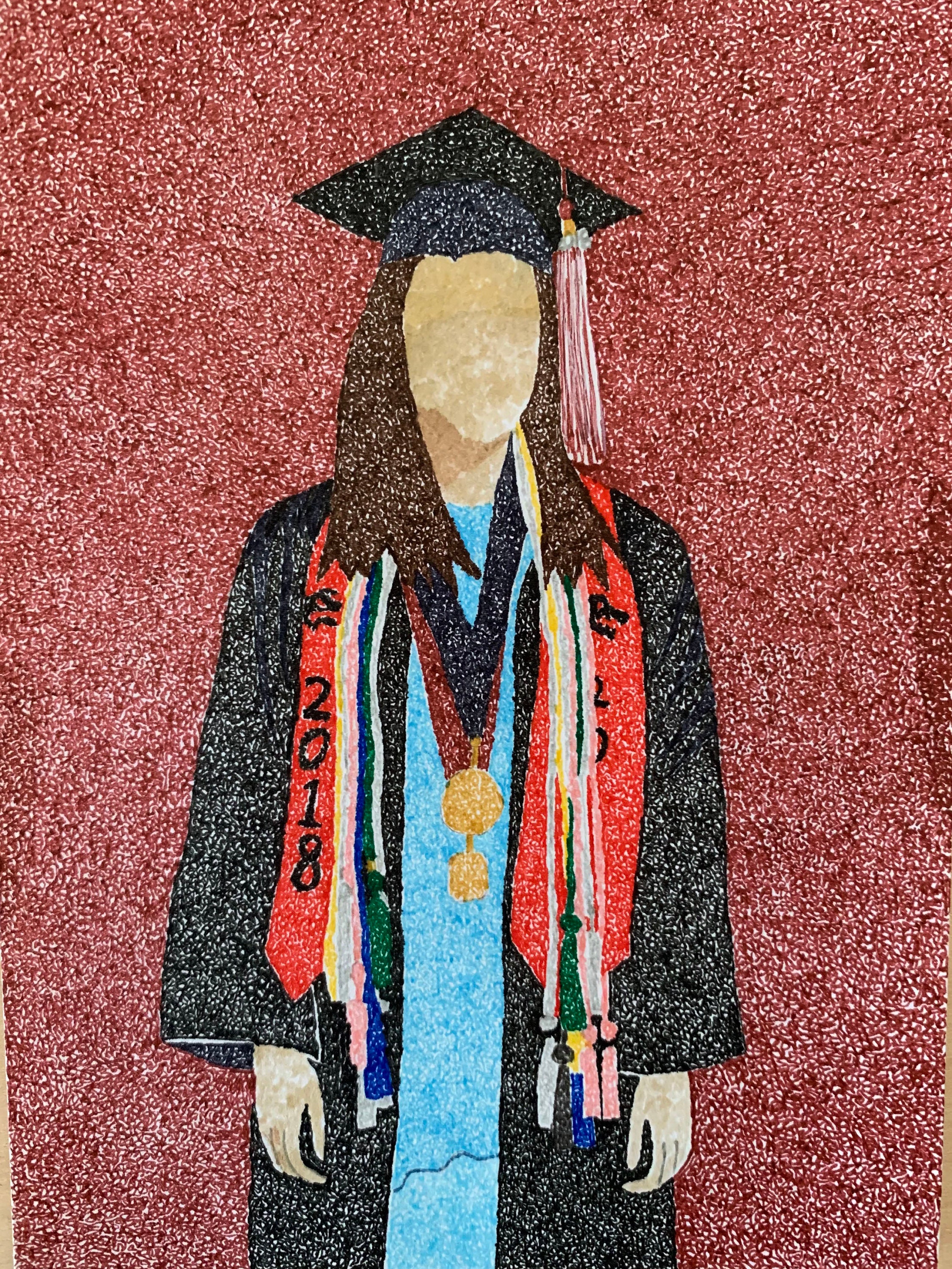 CUSTOM Person Print Pointillism People Pen Drawing - Etsy