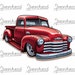 Classic Chevy 3100 Pickup Truck Clipart Bundle - 4 Ai-designed Lowrider ...