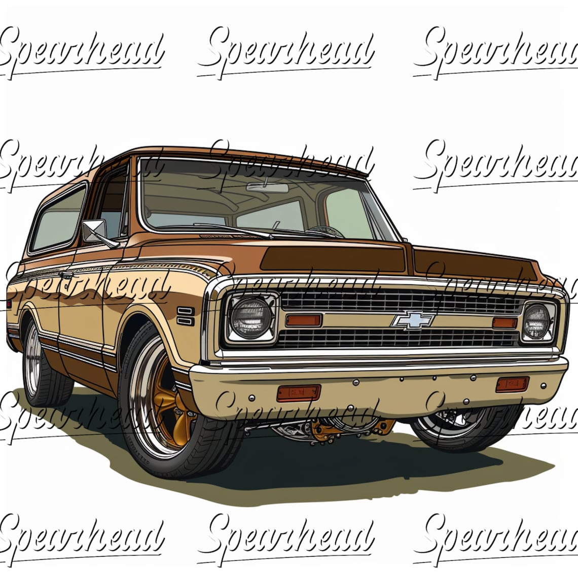Chevy K5 Blazer Lowrider Clipart Bundle - 4 Ai-designed Vintage SUV ...