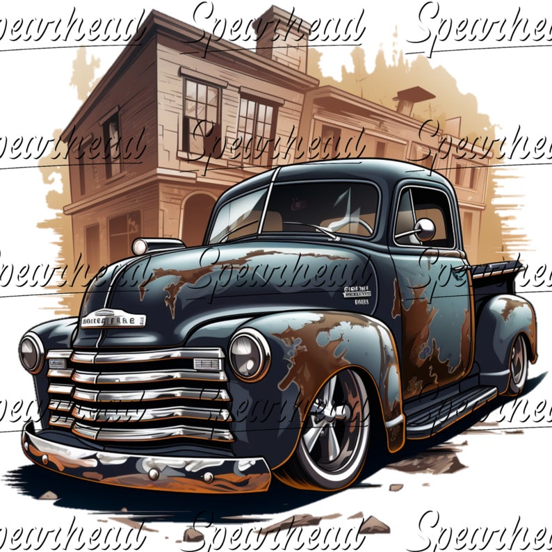 Rustic Chevy 3100 Lowrider Png Clipart, Lowrider Clipart Design, Chevy ...