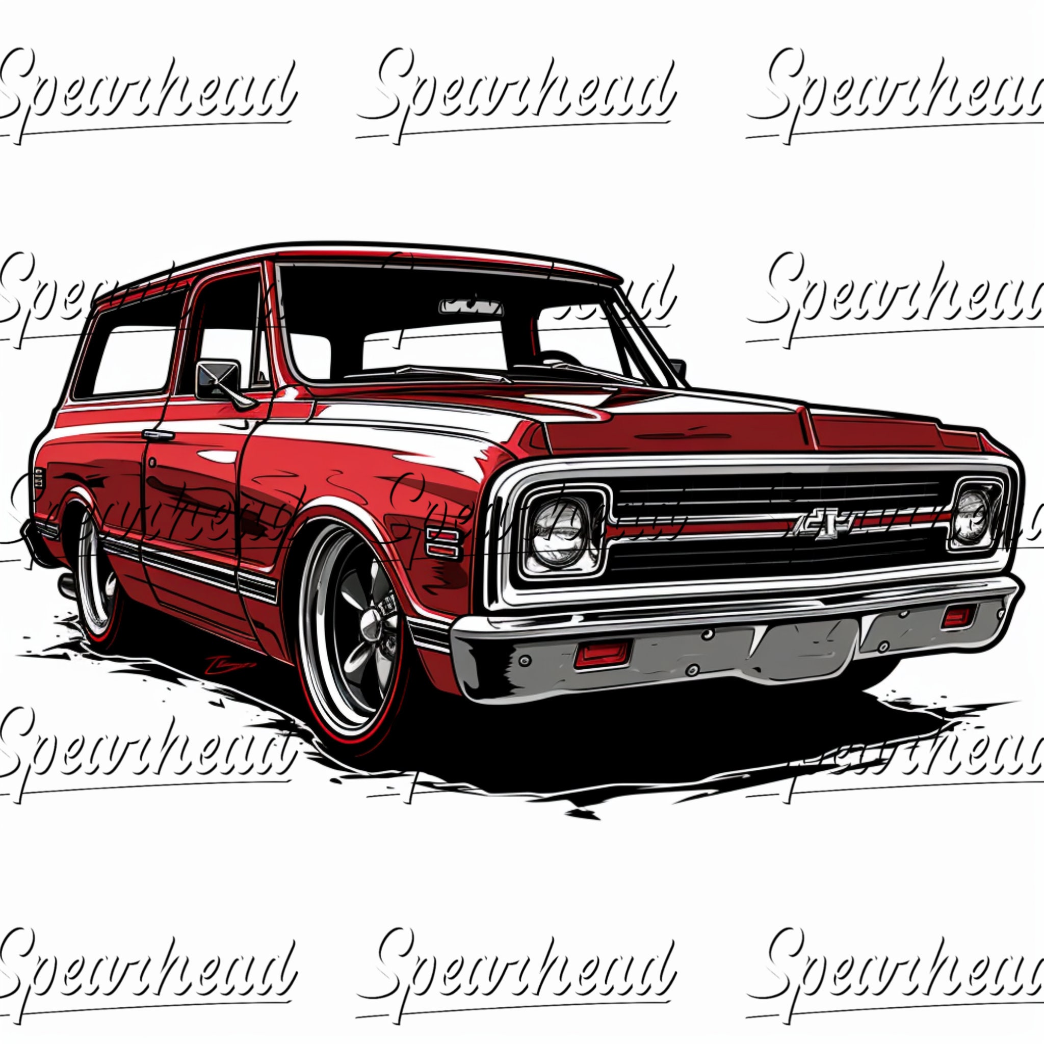 Chevy K5 Blazer Lowrider Clipart Bundle - 4 Ai-designed Vintage SUV ...