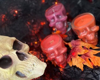 Glass Skull Candle Holder - Etsy