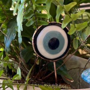 Fused/soldered Glass Evil Eye Plant Stakes - Etsy
