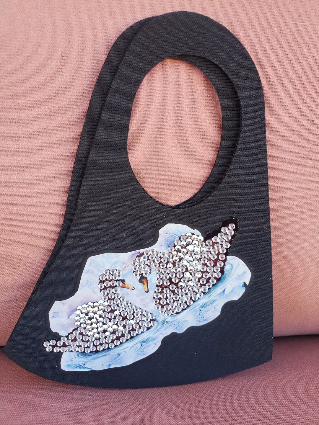 Sparkly Rhinestone Swan Face Mask - Etsy