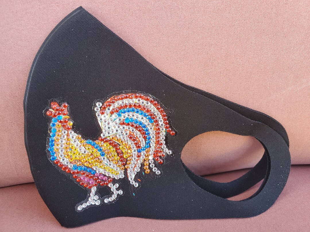 Sparkly Rhinestone Rooster Mask - Etsy