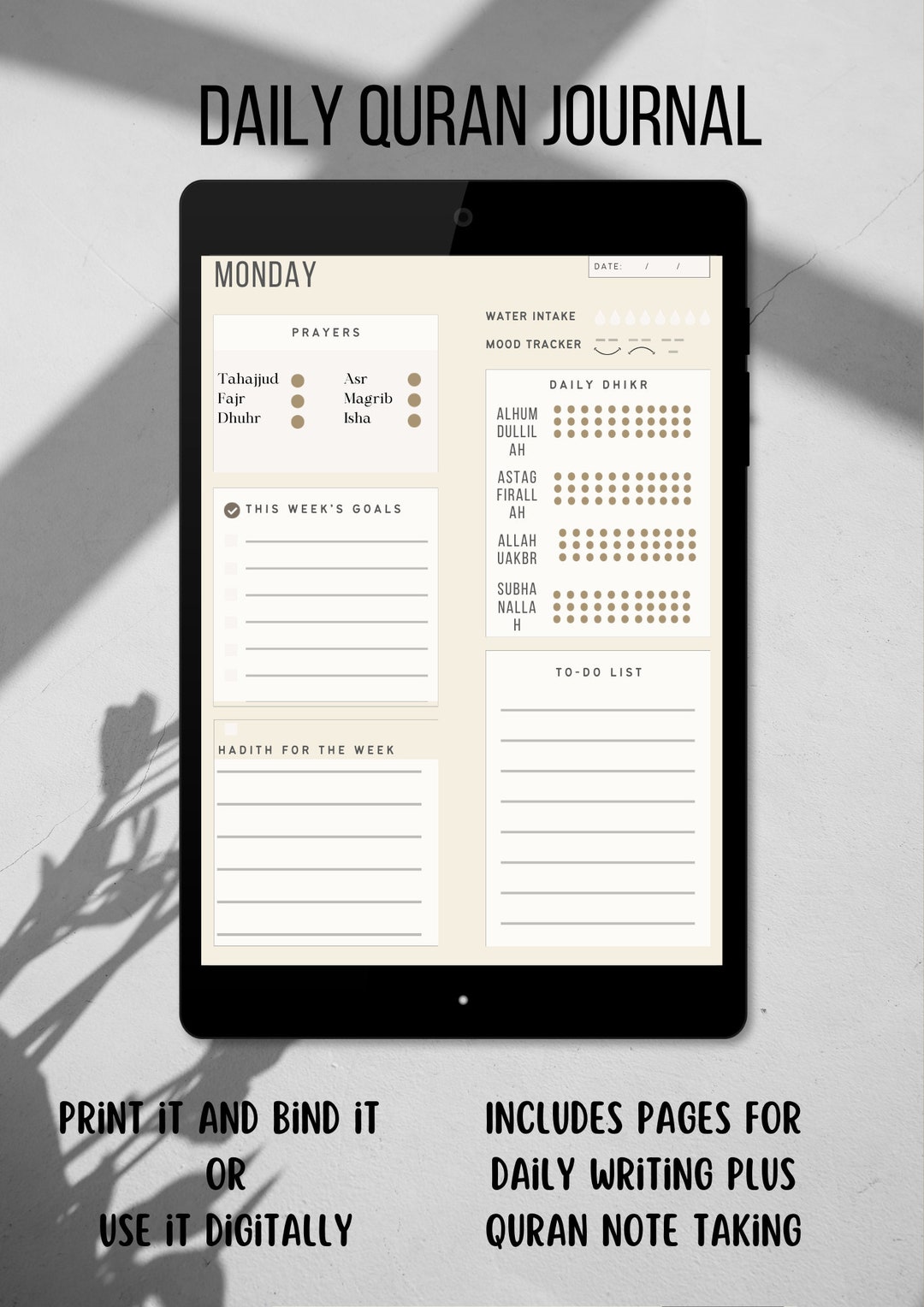 Islamic Diary/islamic Journal/quran Journal/deen Journal/gratitude ...