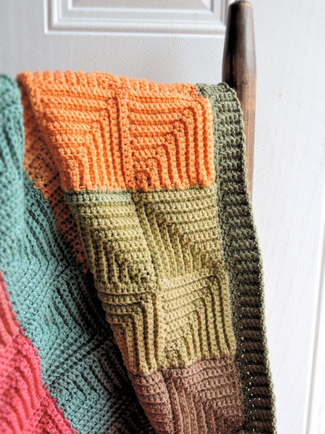 Crochet Pattern Modern Patchwork Throw Join-as-you-go | Etsy Ireland