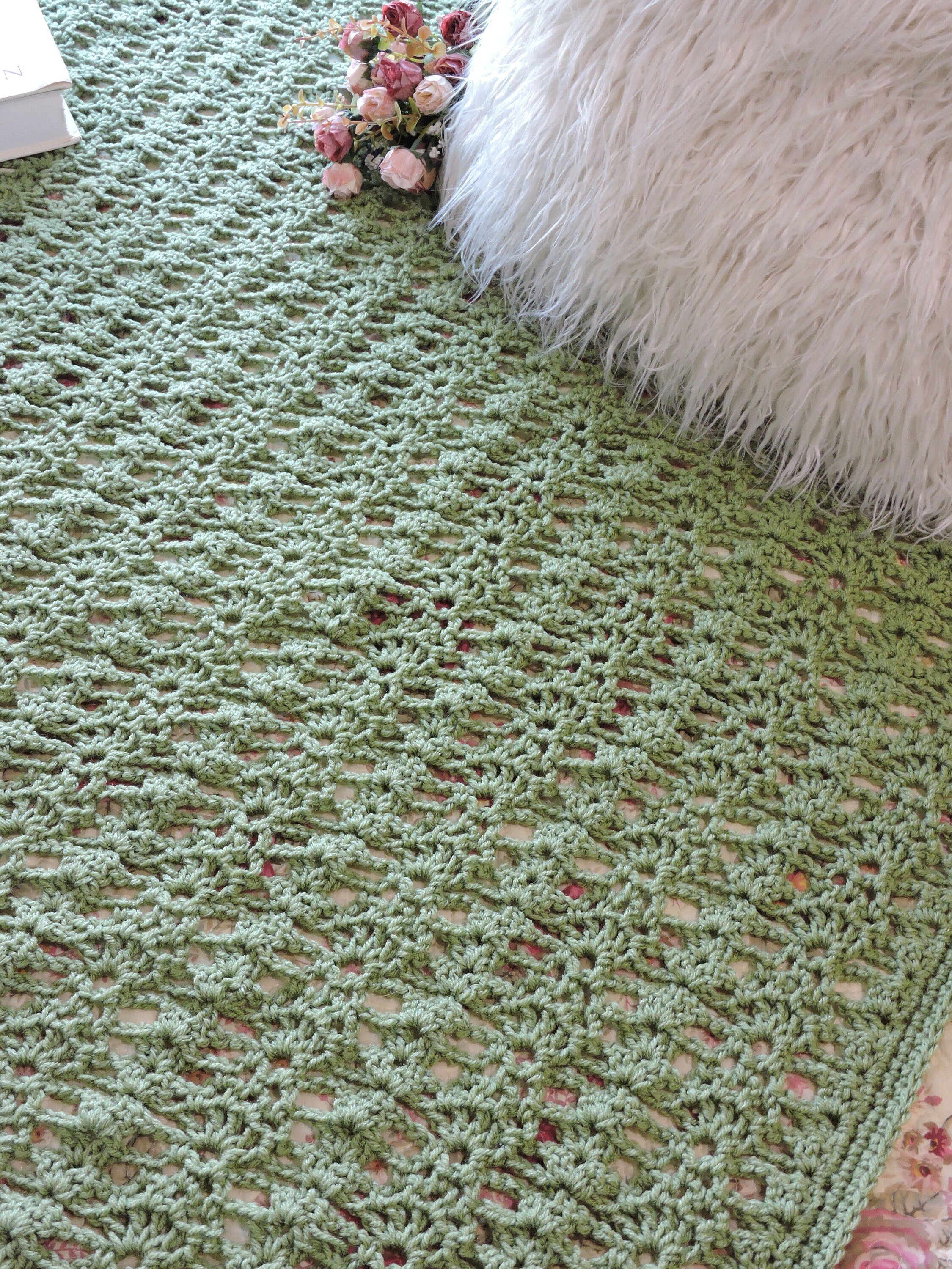 Easy Lace Crochet Pattern Camelot Crossings Throw Crochet - Etsy