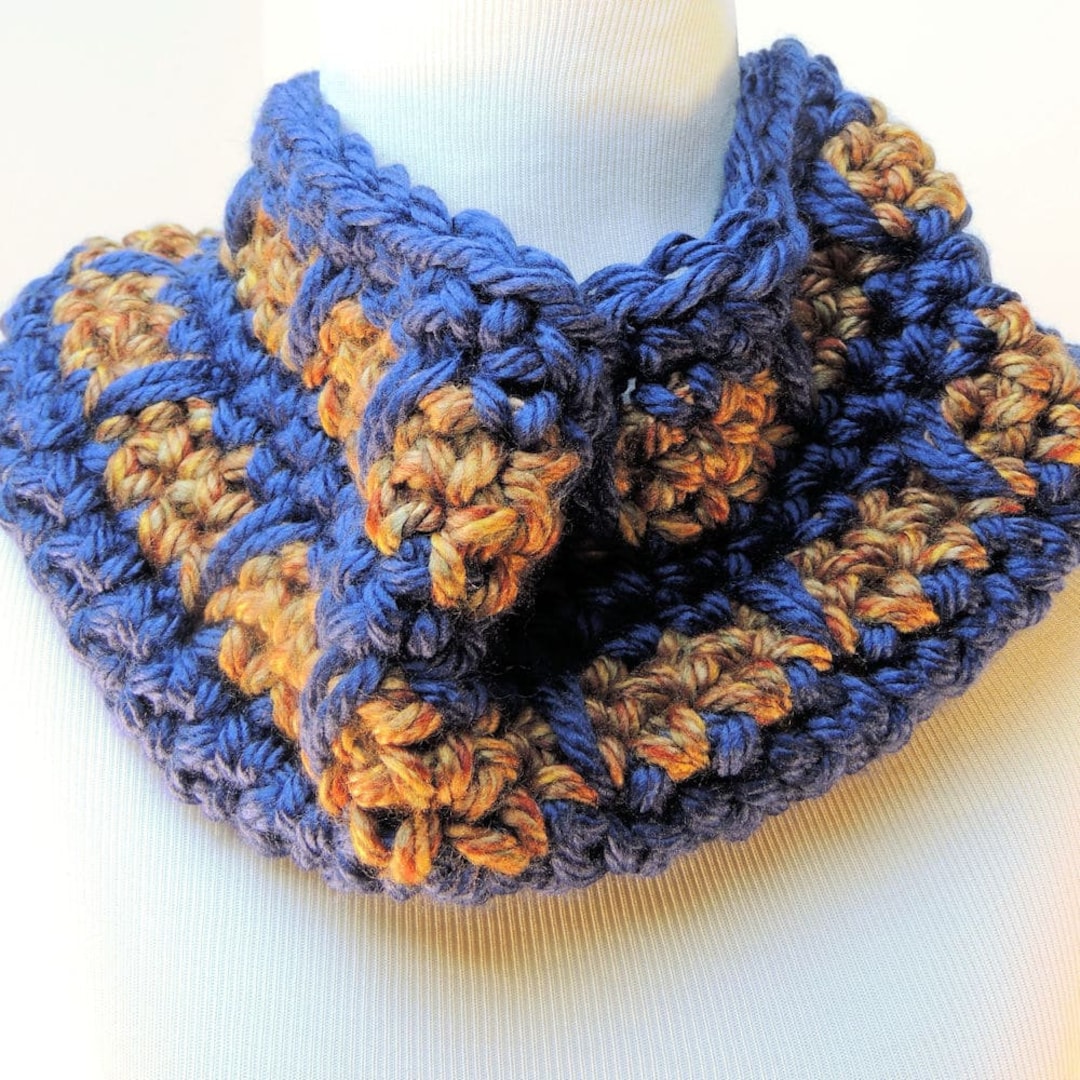 Bulky Yarn Spike Stitch Crochet Cowl PATTERN, Infinity Scarf Easy ...