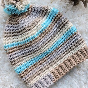 Crochet Striped Hat PATTERN, Basic Stripes Hat Pattern Instructions ...
