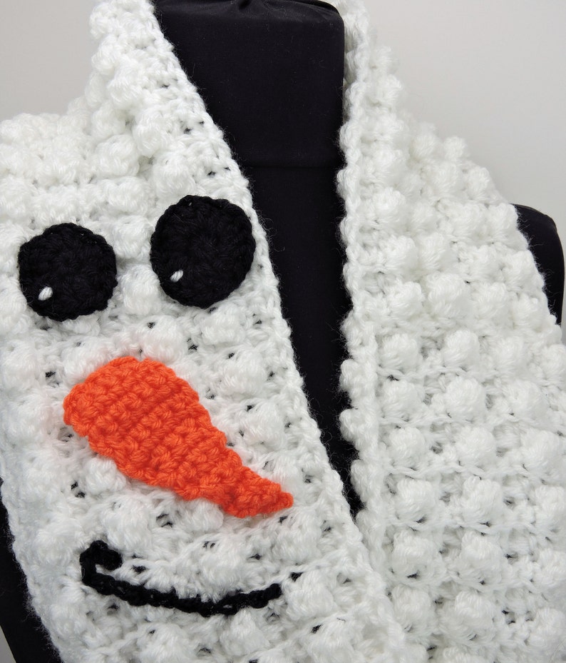 Snowman Scarf Pattern Loop Crochet Infinity Scarf PATTERN | Etsy
