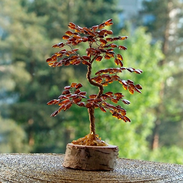 Amber Tree of Happiness Bonsai 22cm 210 Natural Baltic Amber Stones - Etsy