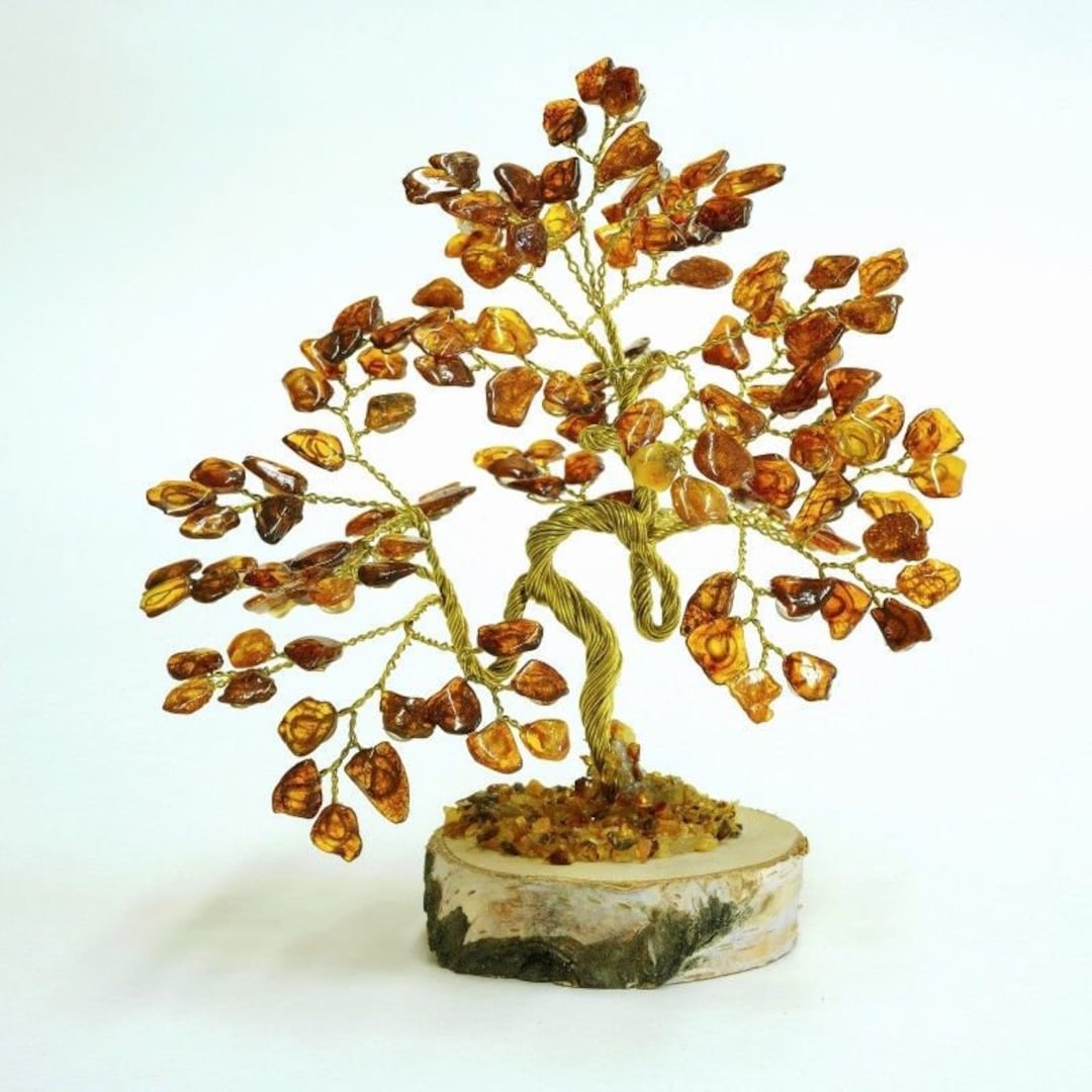 Baltic Amber Tree of Life: Handmade Bonsai Sculpture (13cm) - Etsy UK