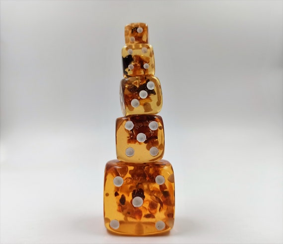Amber Dice Gambling Dice Luxury Amber Bones Casino Dice Game - Etsy