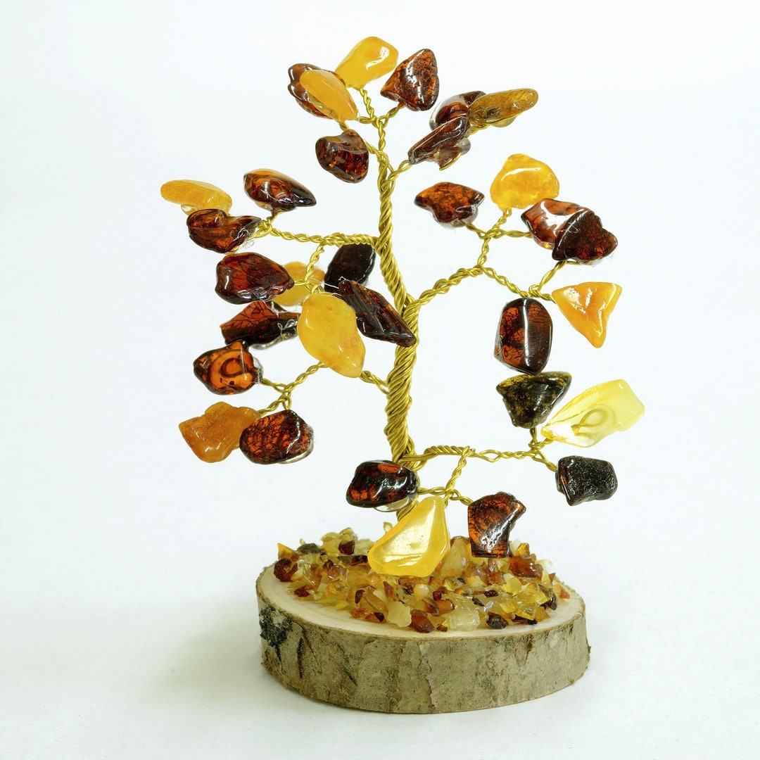 Amber Tree of Happiness Bonsai 10cm 32 Baltic Amber Stones - Etsy