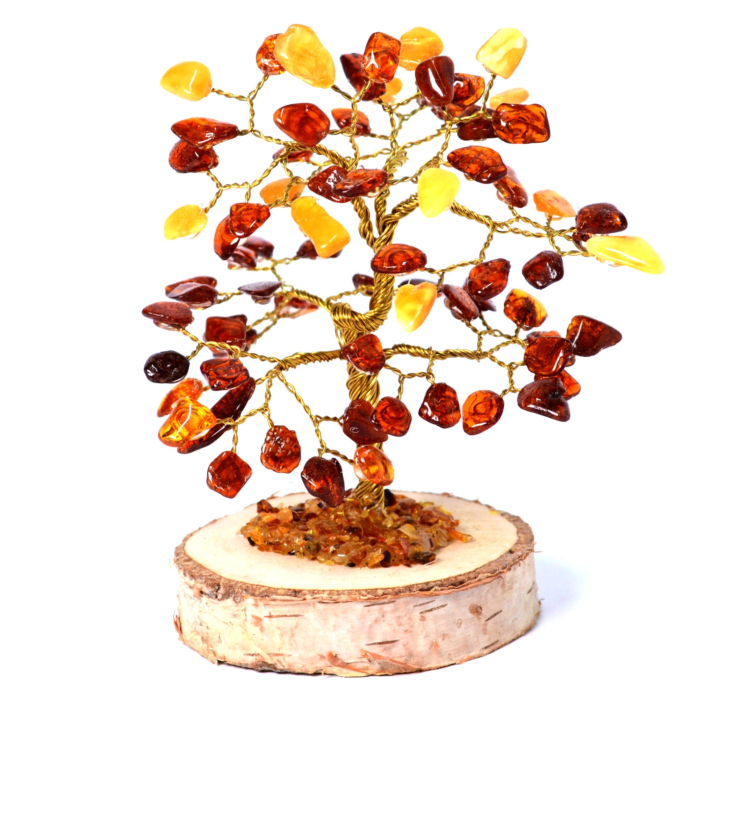 Baltic Amber Tree of Life: Natural Stone Sculpture, Birch Base - Etsy