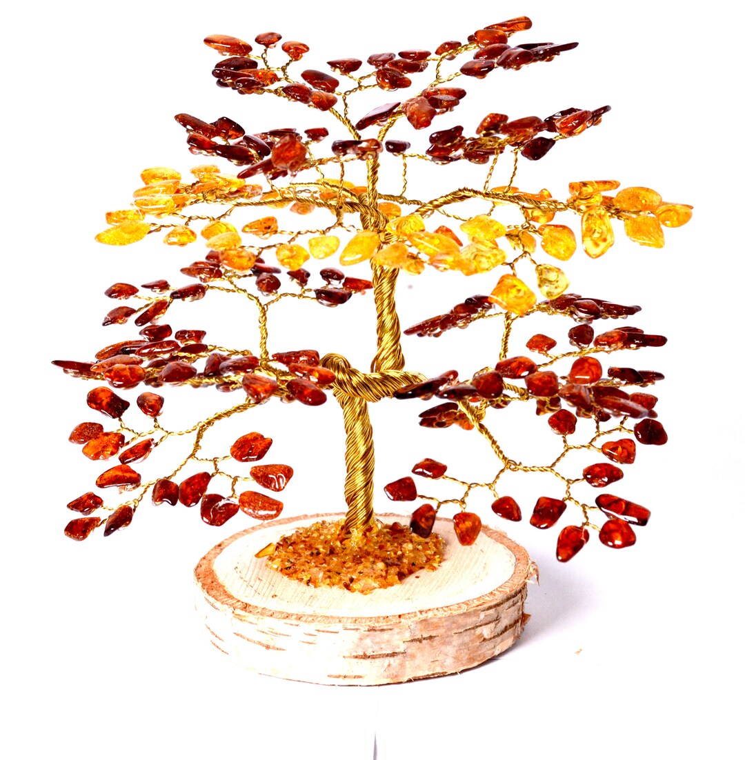 Amber Tree of Happiness Oak 5'' 13cm 240 Baltic Amber Stones - Etsy