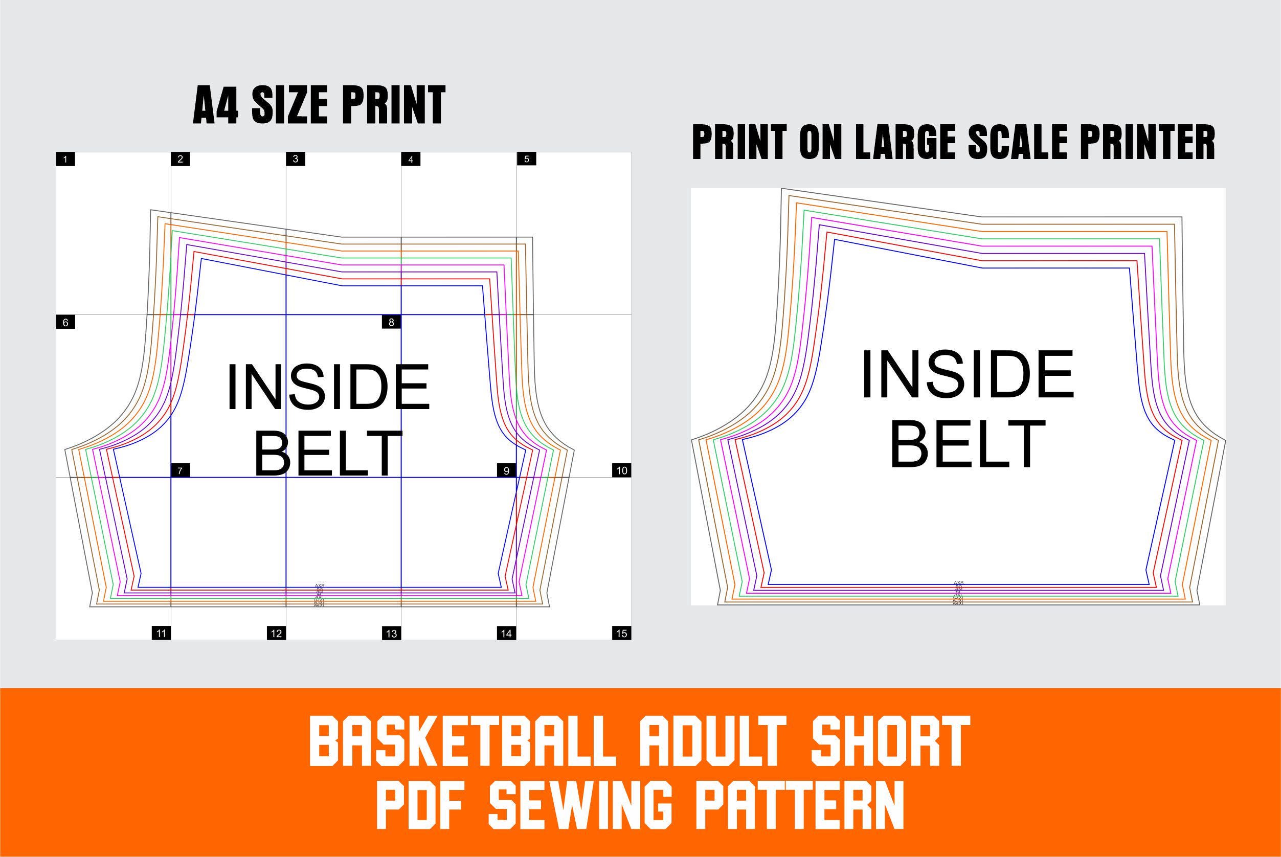 Basketball Shorts Sewing Pattern PDF | Adult Sizes XS-4XL | Digital ...
