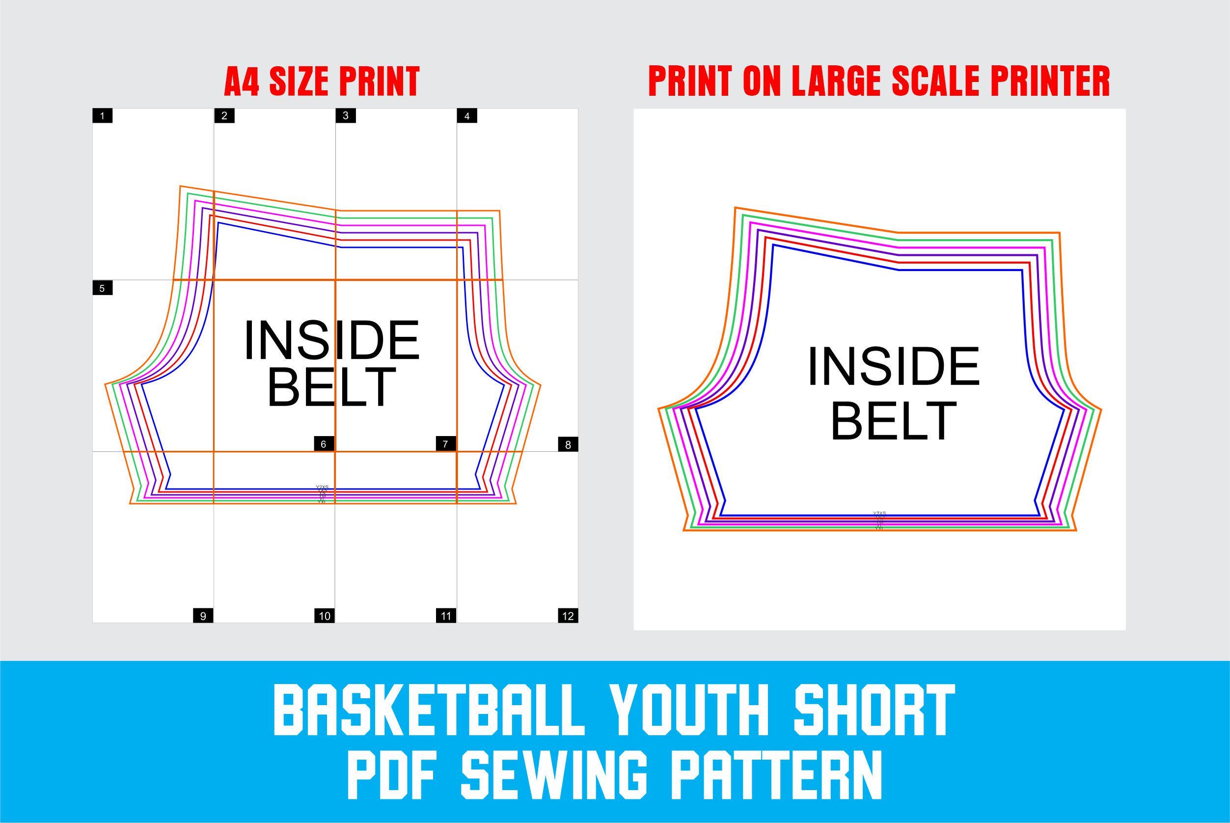 Youth Basketball Shorts Sewing Pattern PDF | Digital Sports Shorts ...