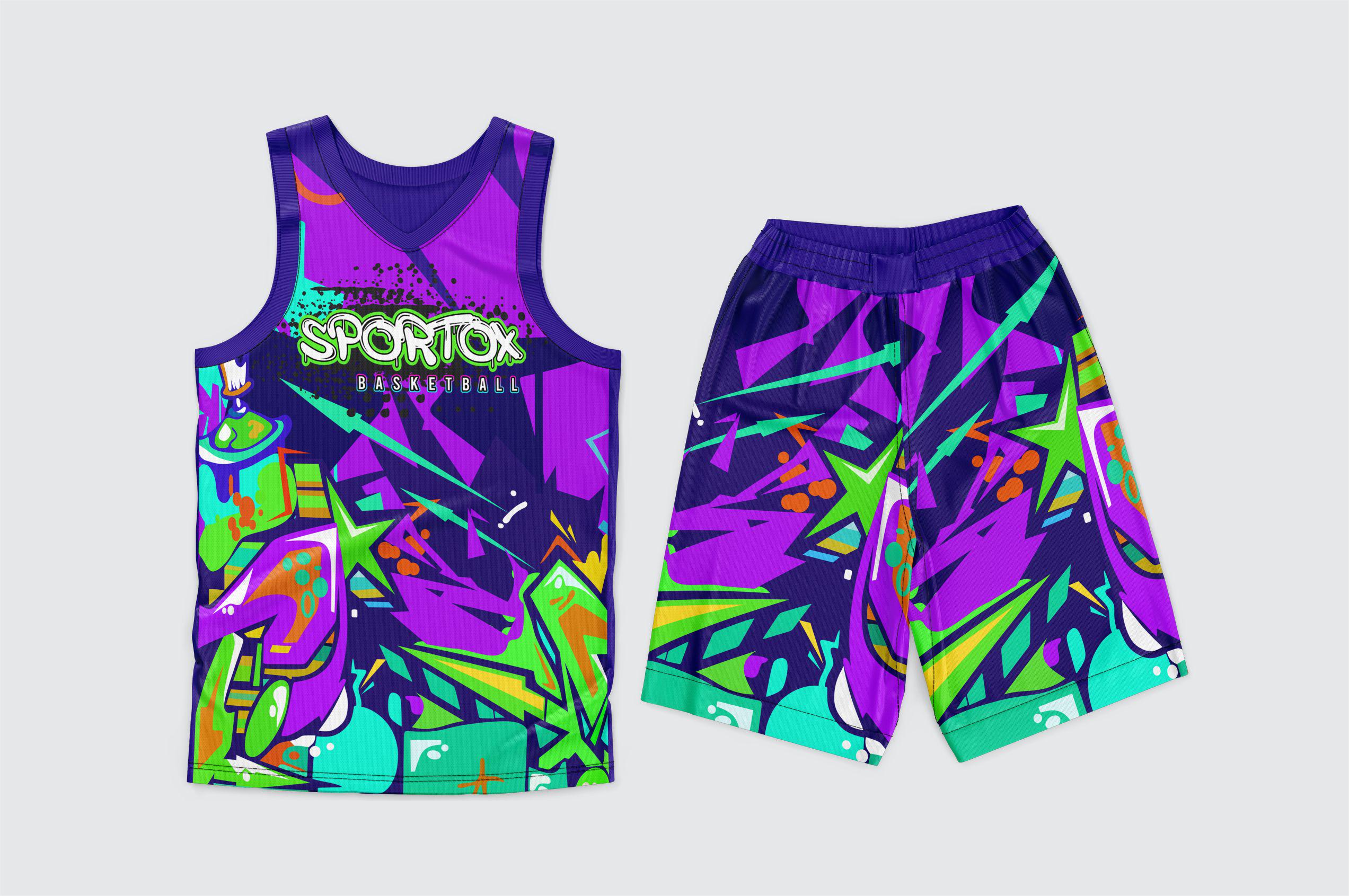 Editable Basketball Jersey and Shorts Template | Digital Mockup for ...