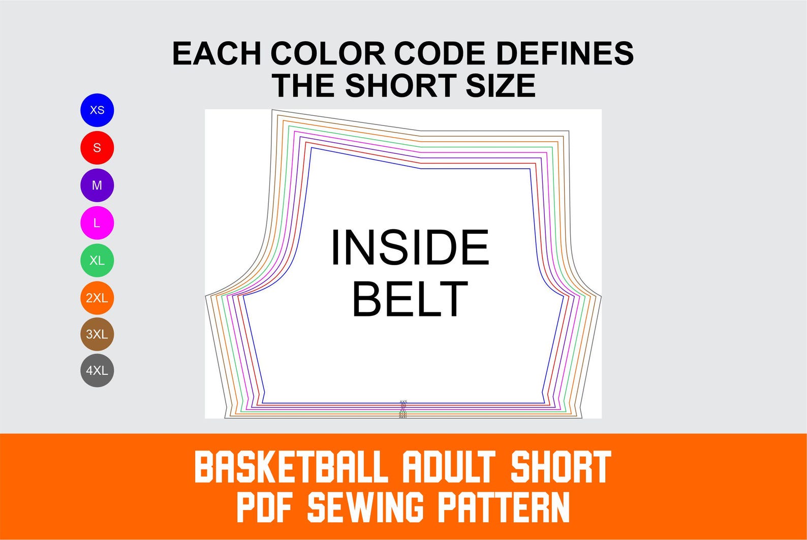 Basketball Shorts Sewing Pattern PDF | Adult Sizes XS-4XL | Digital ...