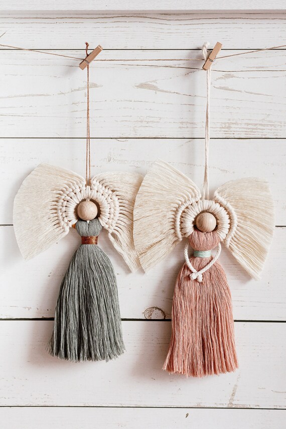 Makramee Engel DIY Set aus Merry Makramee 2er - Etsy.de