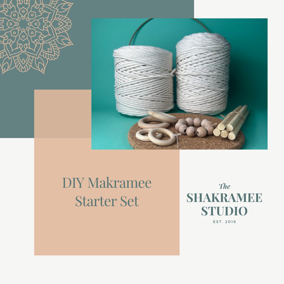 DIY Kit Makramee Klein I DIY Starter Set I Makramee Starter Set I ...