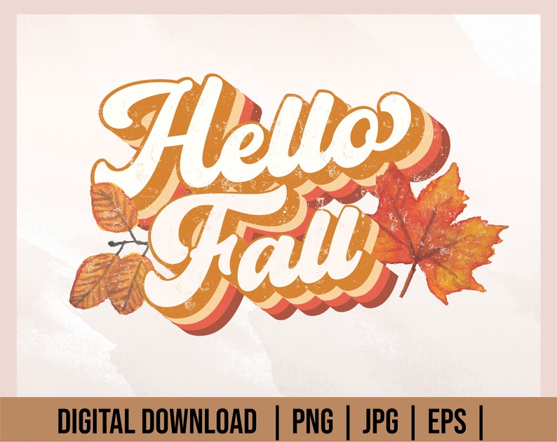 Hello Fall Png Retro Fall Png Fall Decal Fall Shirt Design - Etsy