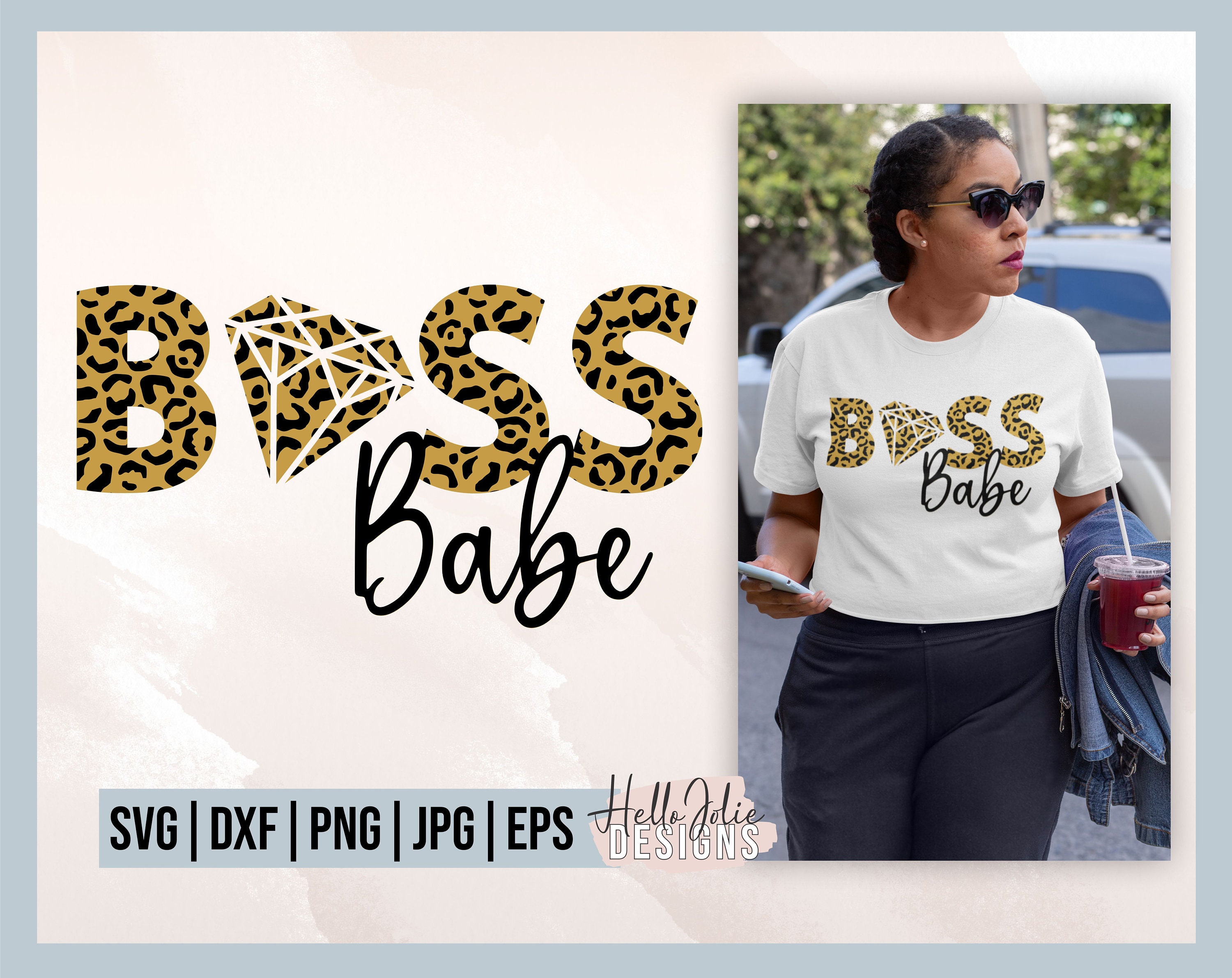 Leopard Boss Babe svg Boss Lady Gift SVG Boss Babe For | Etsy