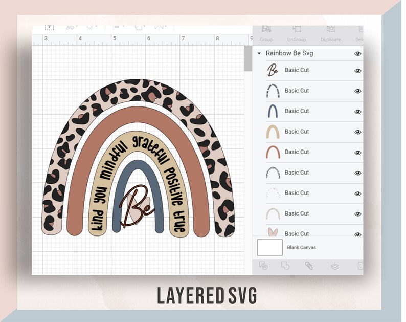 Be Kind Rainbow svg Be Grateful svg Rainbow svg | Etsy