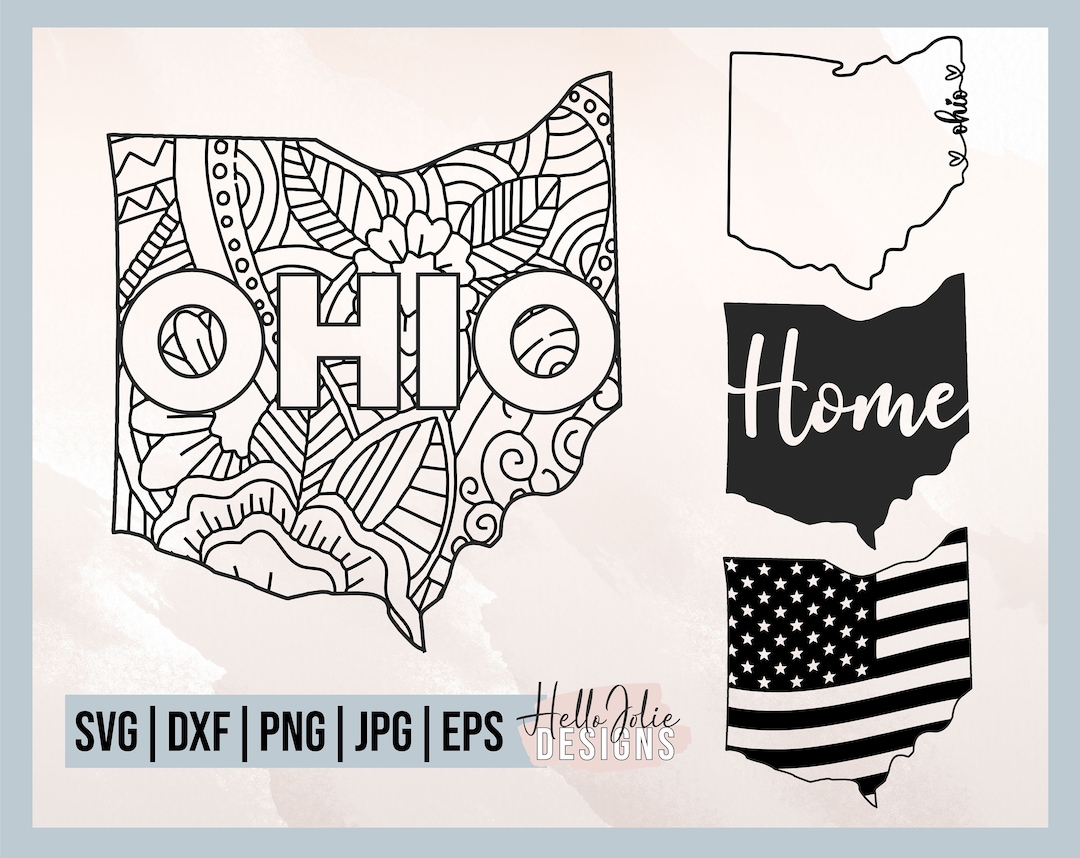 Ohio State SVG Bundle, Ohio State Cut Files, Ohio State Decor, Ohio ...
