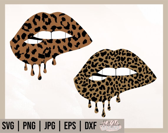 Leopard Lips Svg Cheetah Print Svg Dripping Lips Svg Drip | Etsy Canada