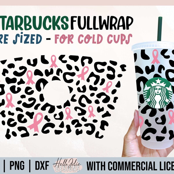 Starbucks Cold Cup Logo Wrap Breast Cancer - Etsy