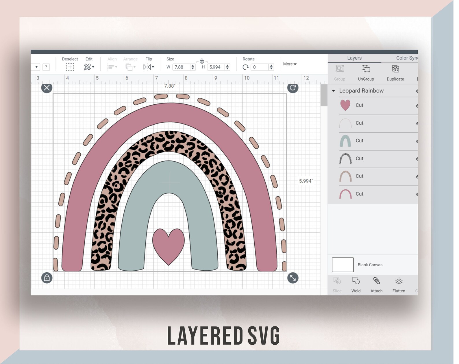 Boho Leopard Rainbow Svg Rainbow Svg Leopard Print Svg - Etsy