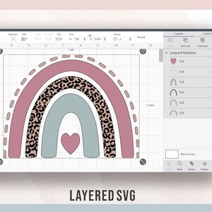 Boho Leopard Rainbow Svg, Rainbow Svg, Leopard Print Svg, Cheetah Print ...