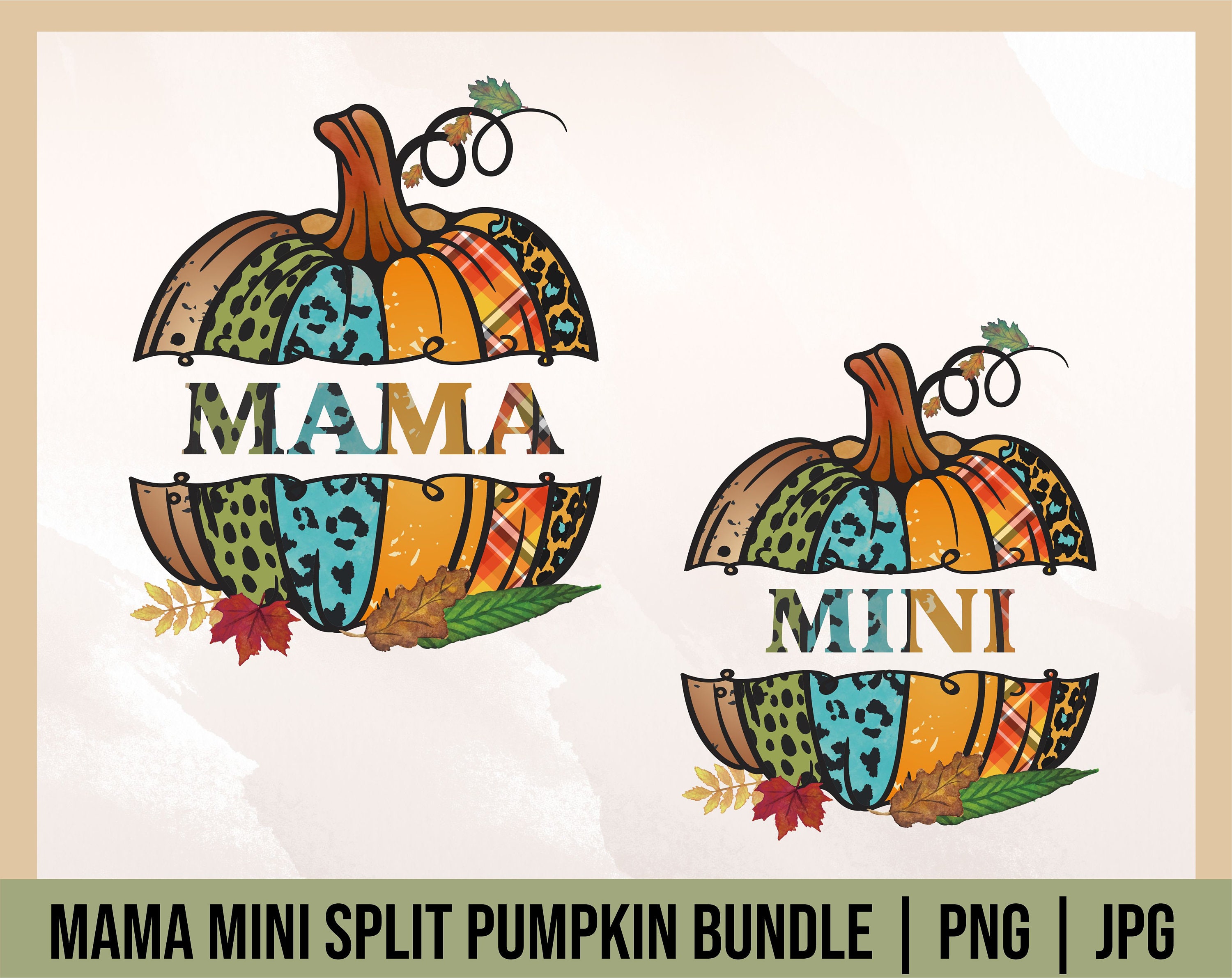 Mama Mini Split Pumpkin Png Leopard Pumpkin Png Pumpkin - Etsy