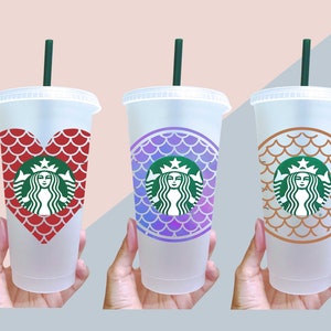 Mermaid Scales Ring Bundle Svg, Mermaid Scales Cold Cup SVG, Cold Cup ...